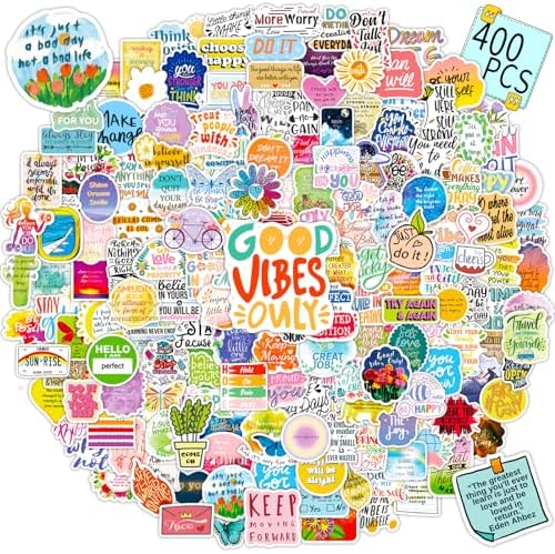 Amazon.com: WAKEMOODEI Inspirational Stickers 400 PCS - Motivational ...