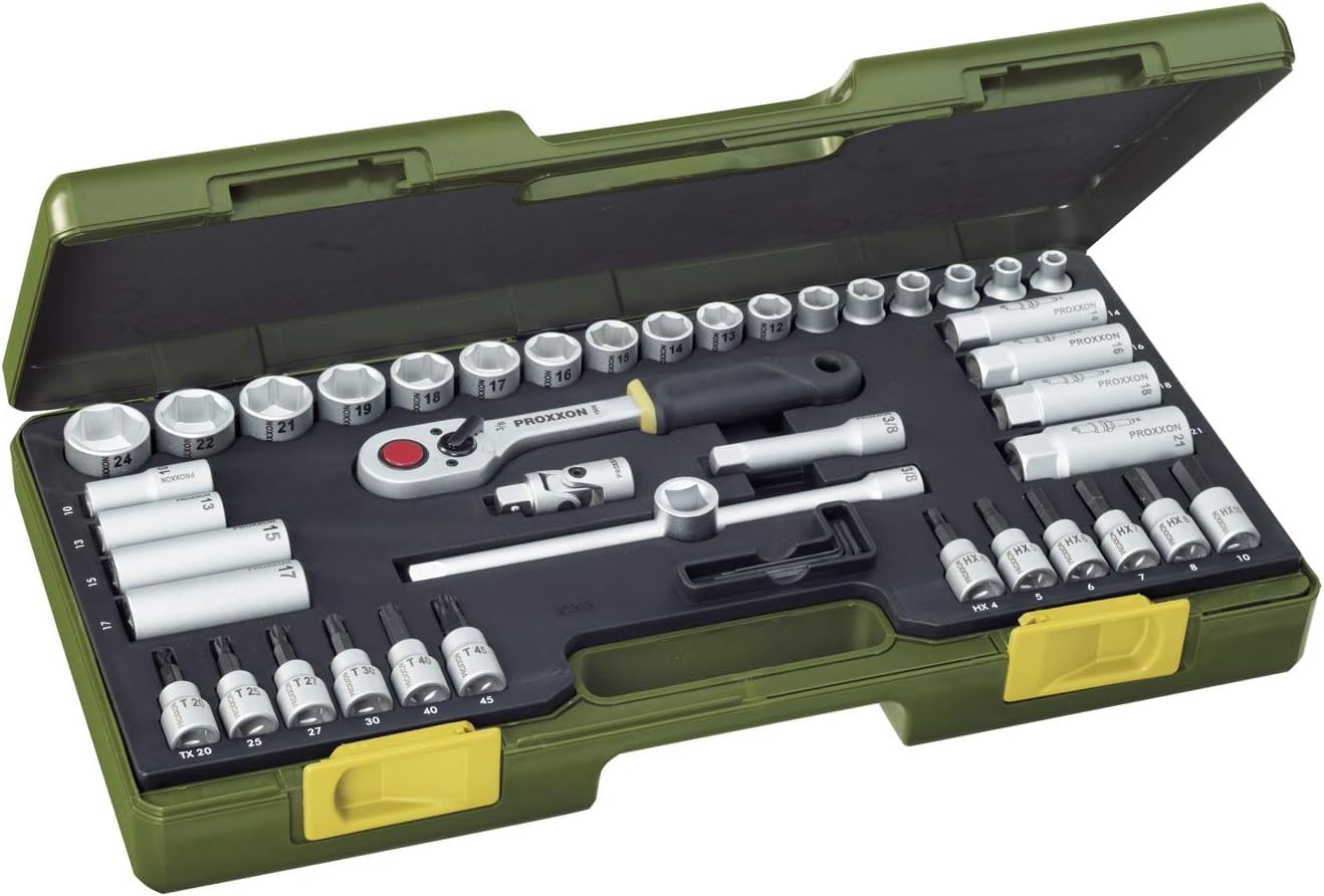 Proxxon 23282 44-Piece 3/8-Inch Drive with Baton Ratchet - Drive Sockets - Amazon.com