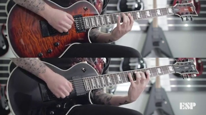 Watch ESP LTD EC-1007 Eclipse Evertune 7-String Electric Guitar, Black ...