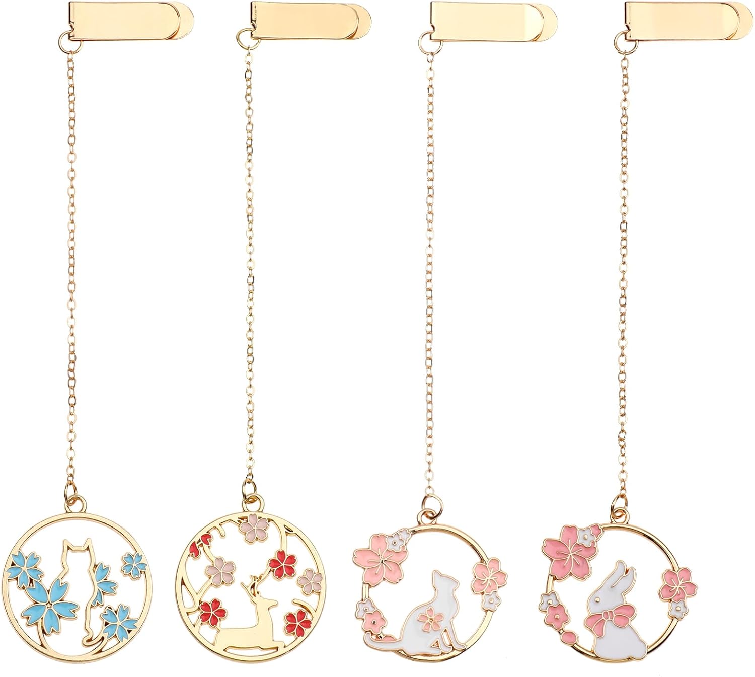 Amazon.com: Metal Bookmark Writers Bookmarks with Chain Cute Bookmark ...