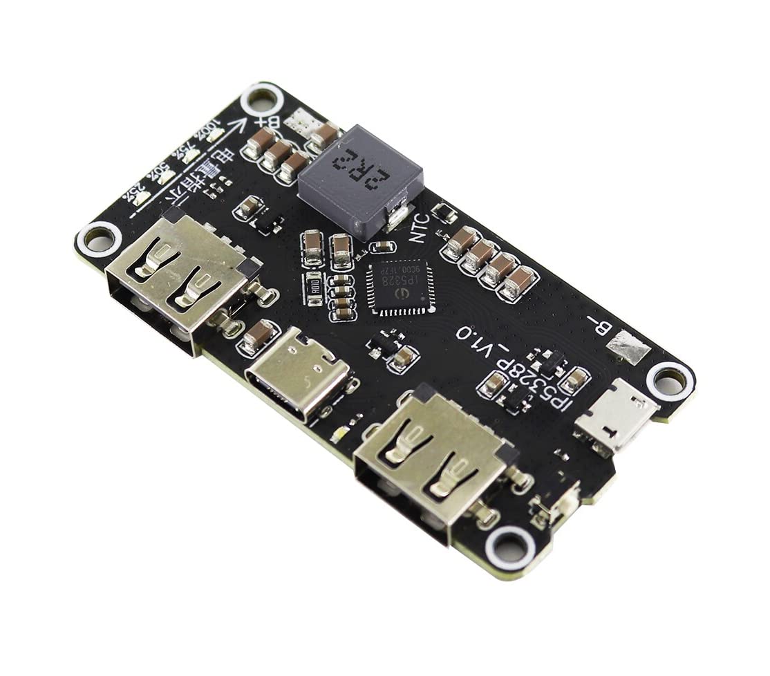 CentIoT - IP5328P Dual USB 18650 Battery Charger Treasure Tpye-c 3.7V ...