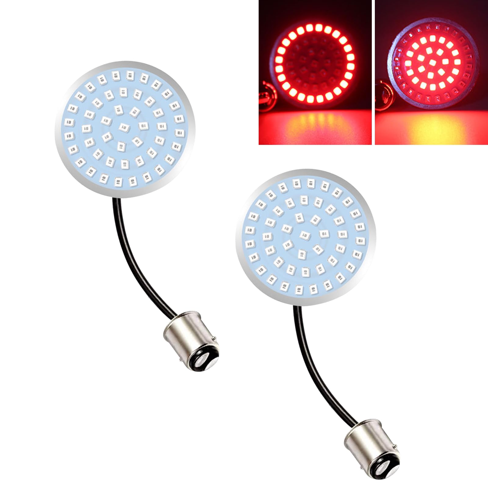 Amazon.com: ZKFAR Pack-2 12V Turn Signals, Motorcycle LED Signal Light, Running Switchback LED ...