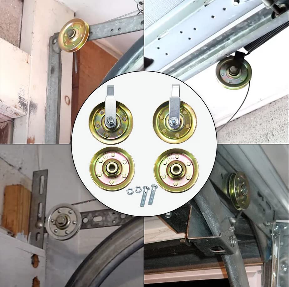 Snapklik.com : Plutreas 3" Heavy Duty Garage Door Pulley Kits 3/8 ...