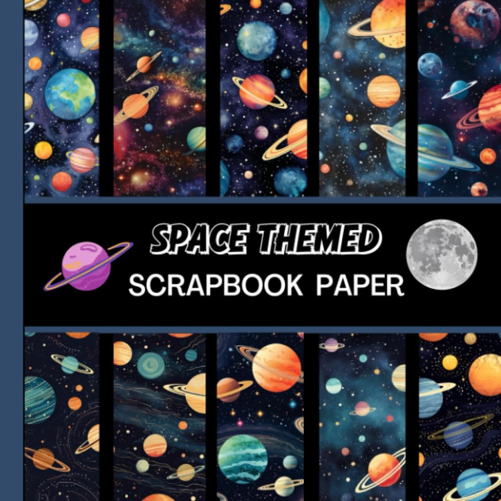 Space Scrapbook Paper: 20 Double Sided Sheets 8.5 x 8.5 for ...