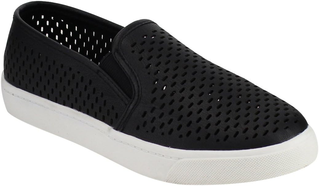 Amazon.com | Soda Alpaca-S Women's Causal Slip On White Sole Round Toe ...