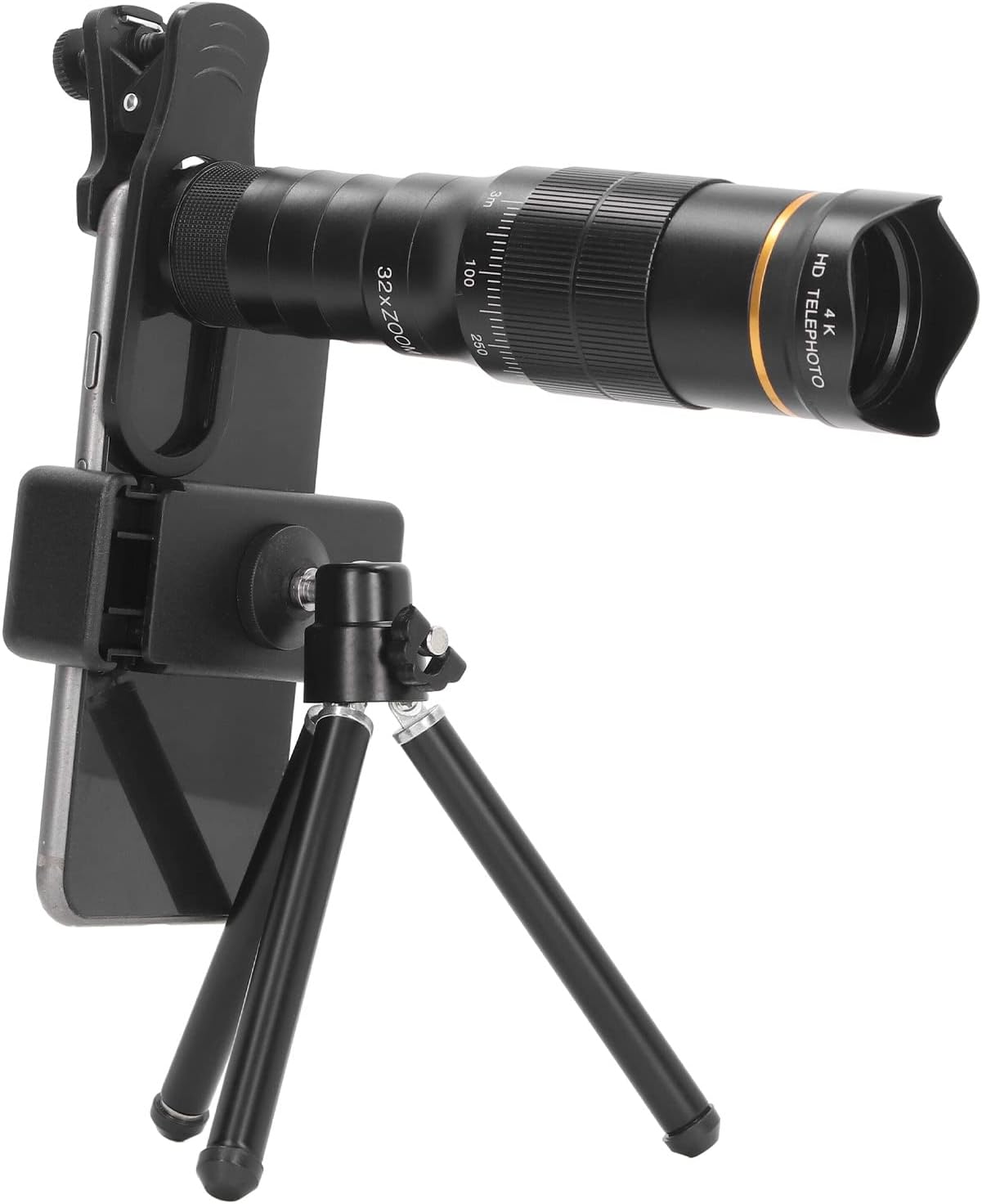 Amazon.com: 32X Zoom Lens with Tripod, Mobile Phone Telephoto Lens ...