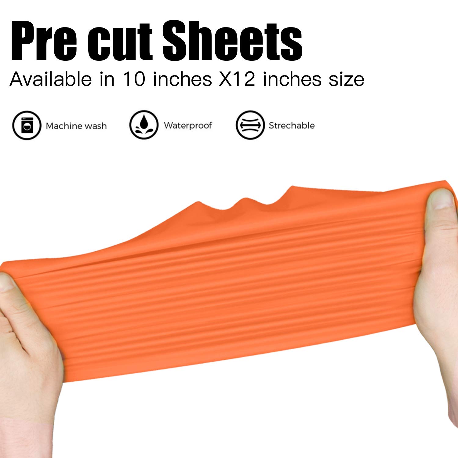 JANDJPACKAGING Neon Orange Heat Transfer Vinyl HTV for T-Shirts 12"x10 ...