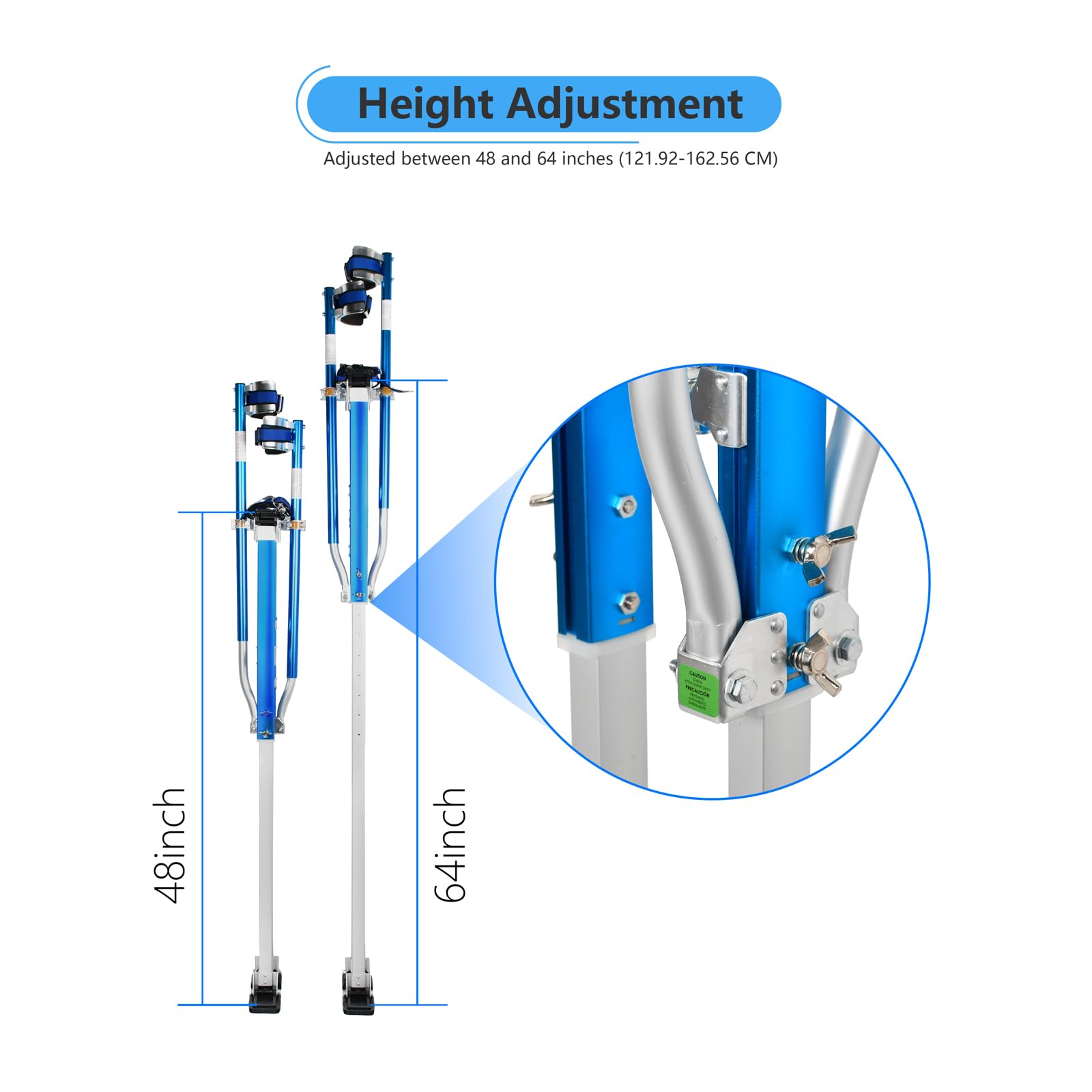 Snapklik.com : GESEXI Drywall Stilts 48-64 Inch Adjustable Professional ...