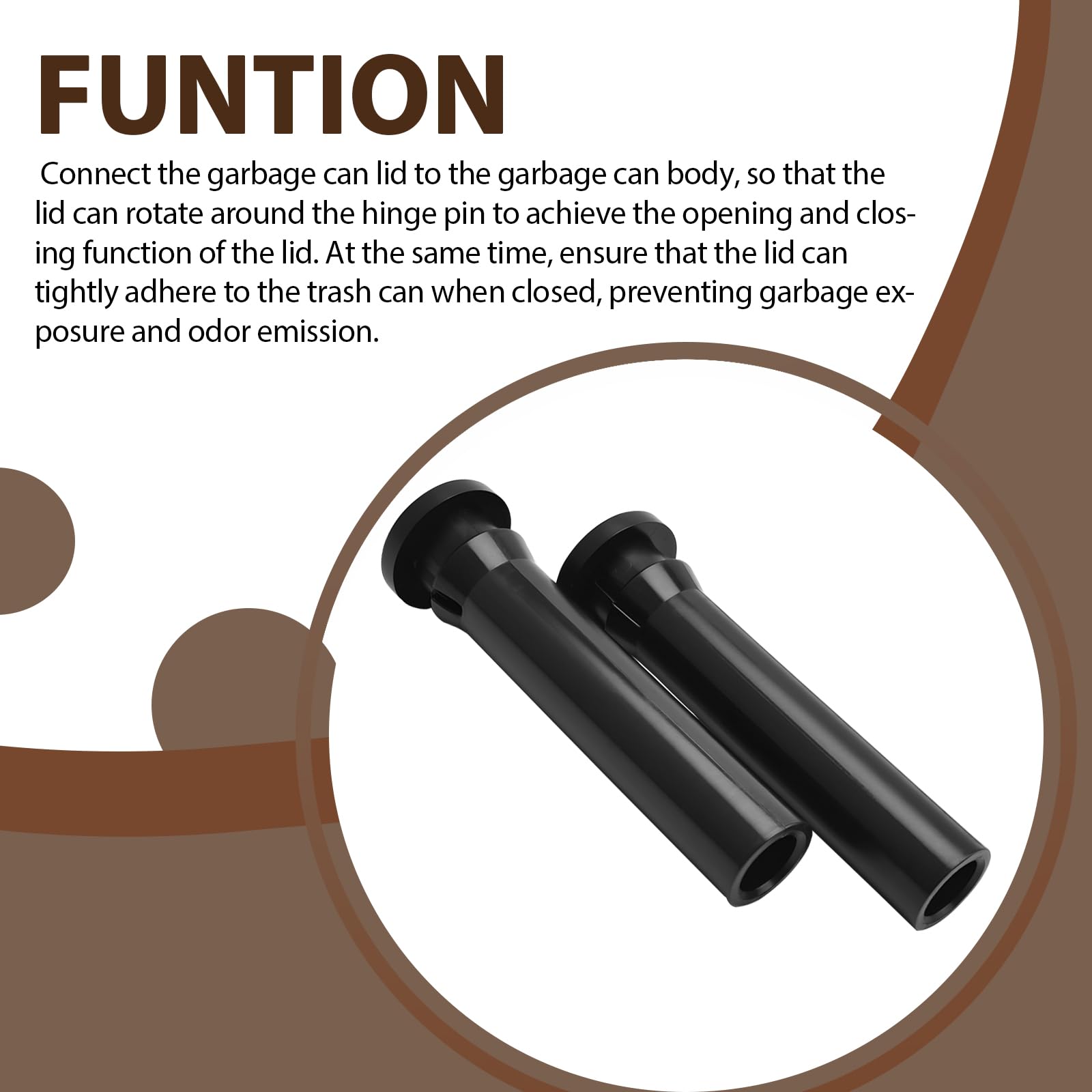 Snapklik.com : Wheelie Trash Can Bin Lid Hinge Pins Compatible