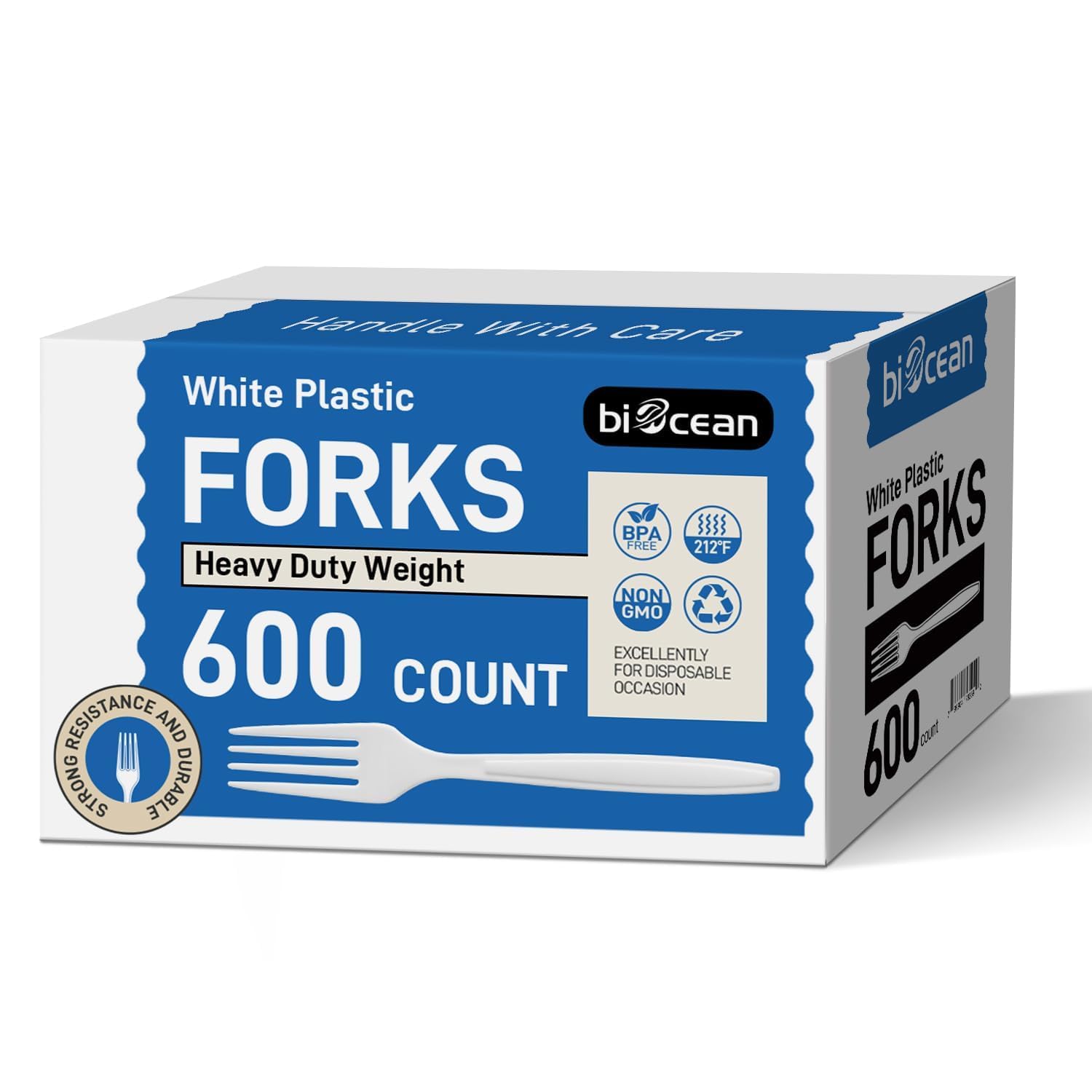 Amazon.com: 600Pack Disposable Plastic Forks Bulk White Heavy Duty ...