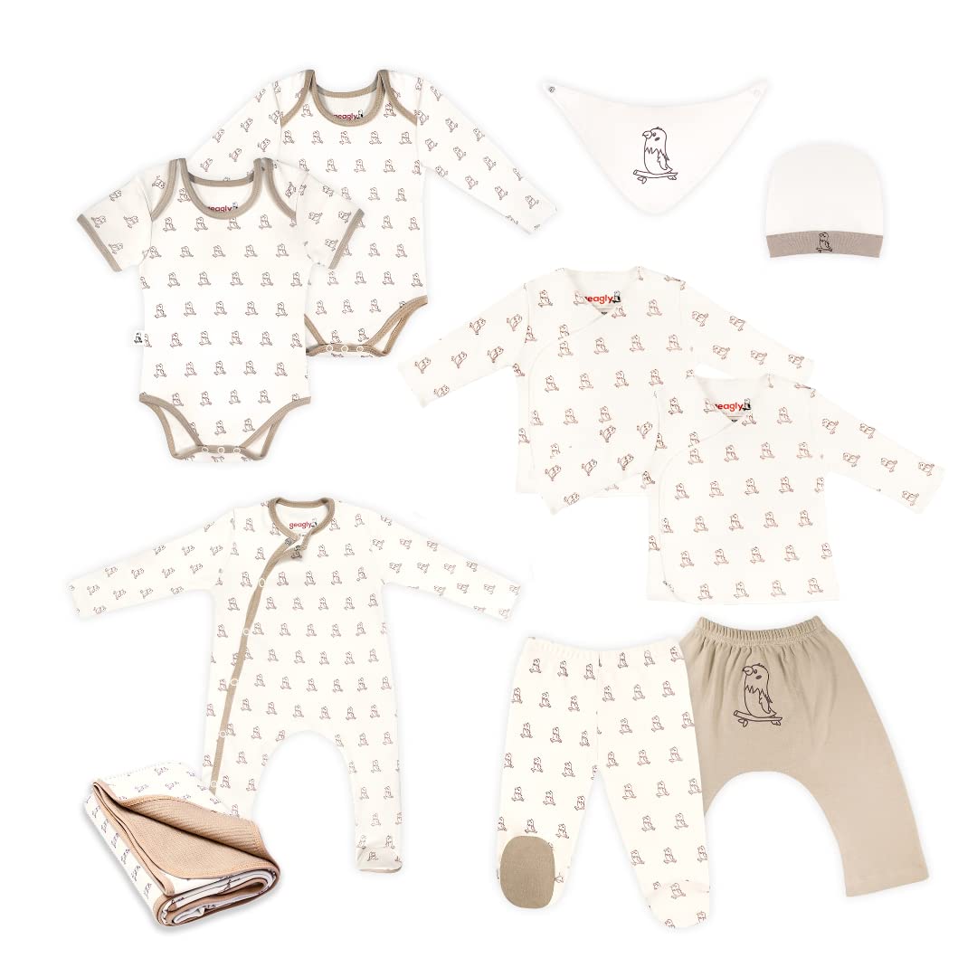 Amazon.com: 10 pcs Preemie & Newborn Layette Set GOTS Certified Organic ...