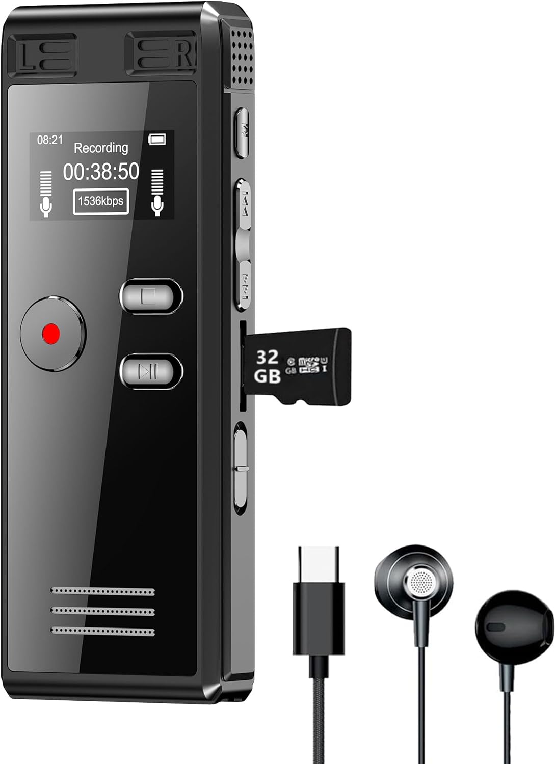 Amazon.com: 32GB Digital Voice Activated Recorder with Playback - 2776 ...