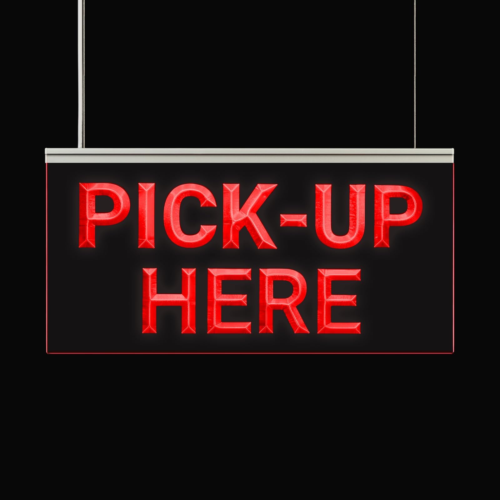 Amazon.com : Lighted LED Pick-up Here Sign Hanging from Ceiling Mount ...