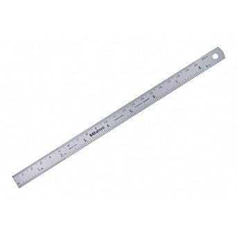 Mitutoyo 182-303, regla semi-flexible de 8"/200mm, (1/16, 1/32, 1/64 ...