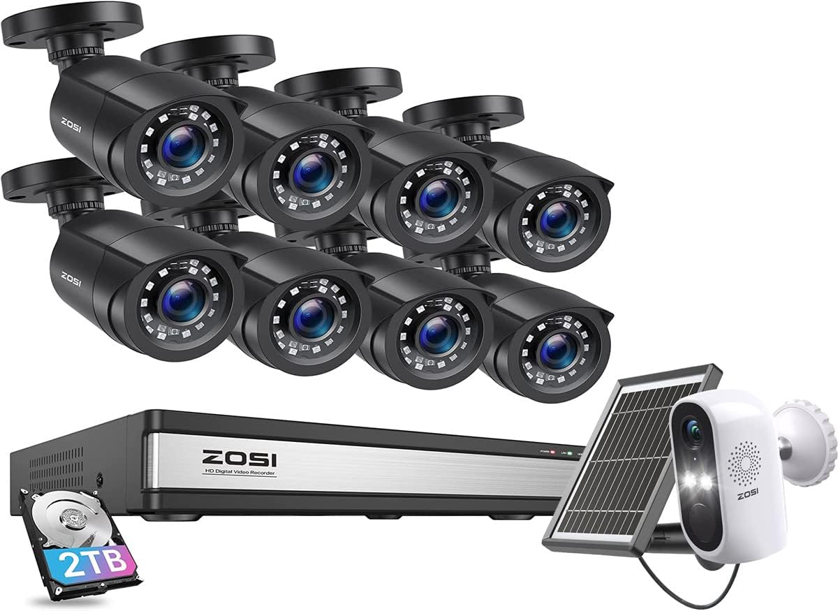 Amazon.com : ZOSI 16CH 1080P Home Security Camera System with 2TB HDD,8 ...