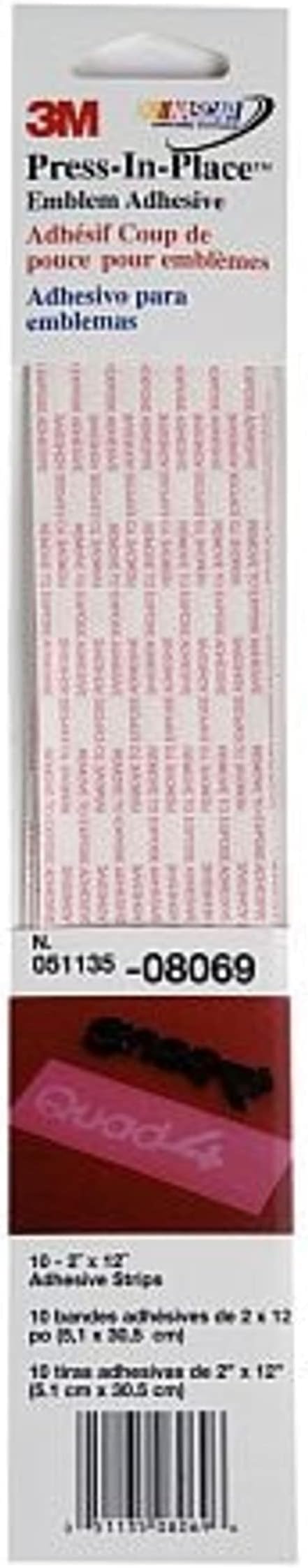 3M 08069 2" x 12" Press-in-Place Emblem Adhesive, Emblems - Amazon Canada
