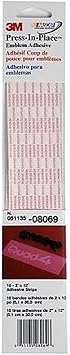 3M Press-In-Place Emblem Adhesive, 08069, 2 in x 12 in, 10 Adhesive ...