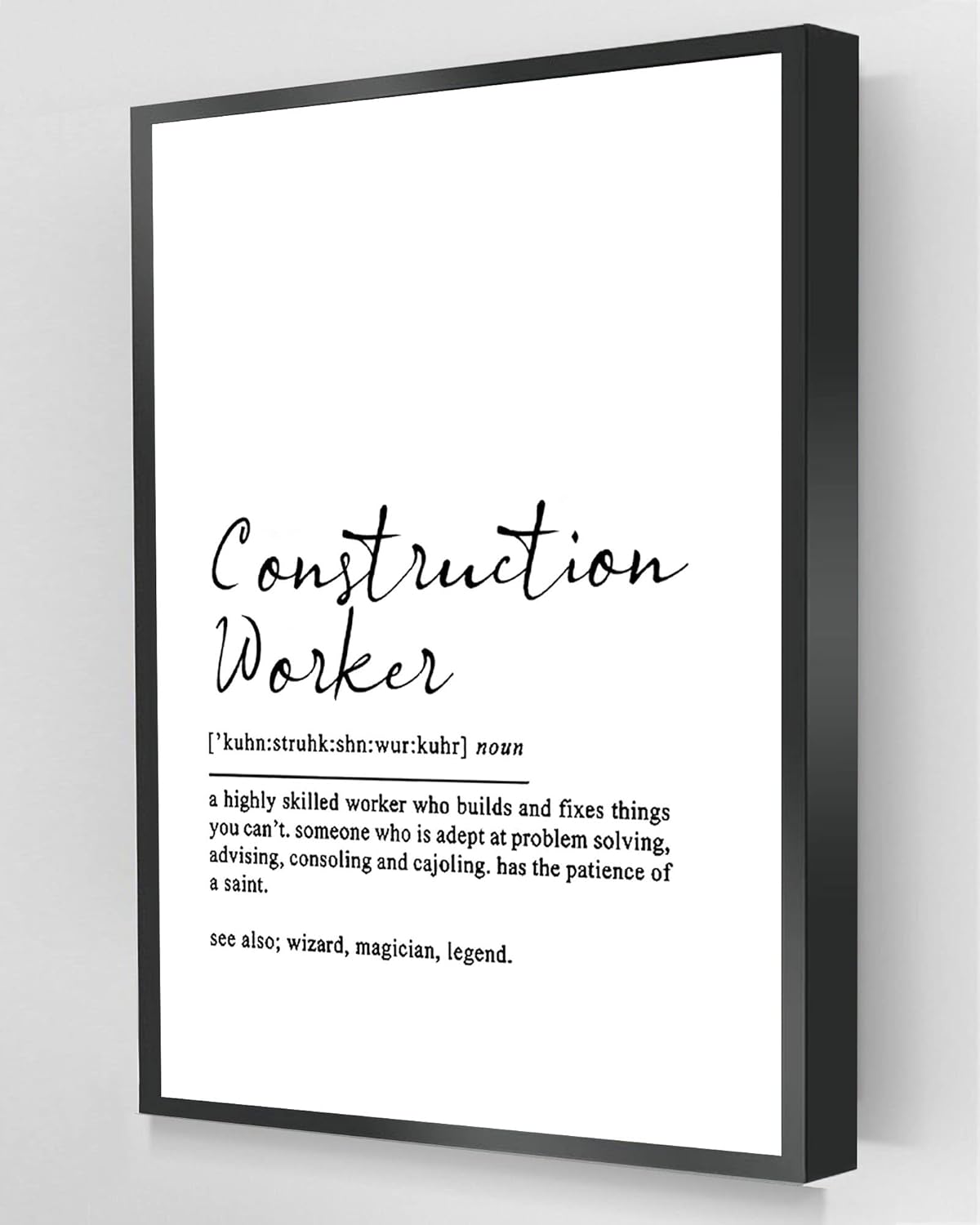 Amazon.com: RCVTVPV Construction Worker Quote Canvas Wall Art ...