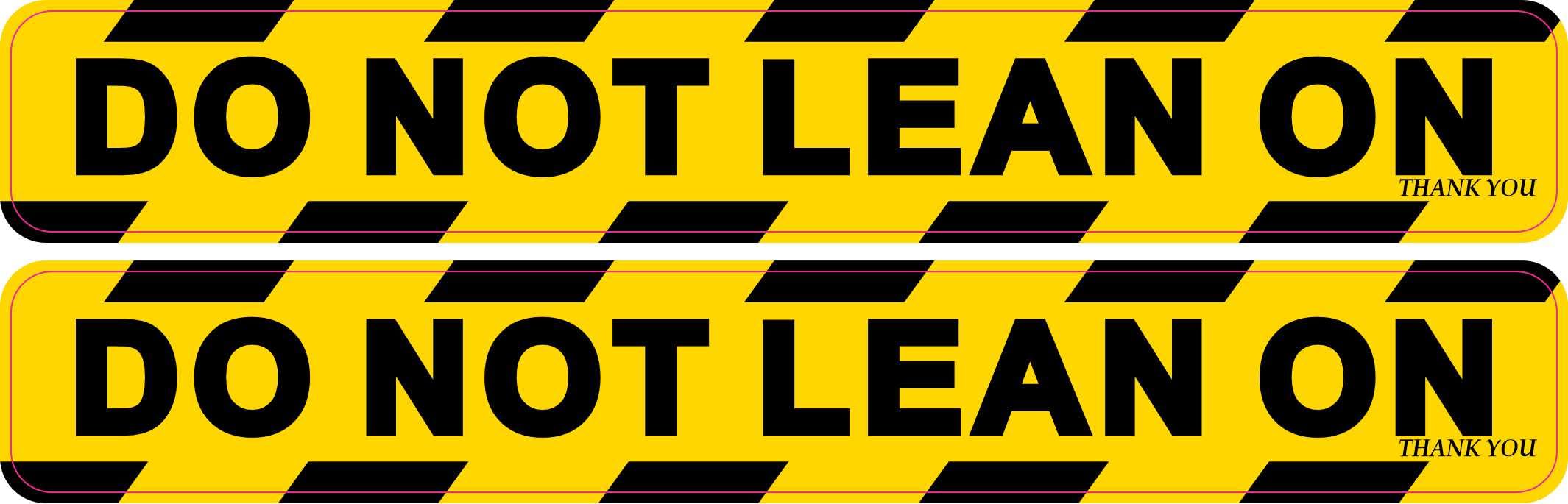 Amazon.com: StickerTalk Do Not Lean On Stickers, : Automotive