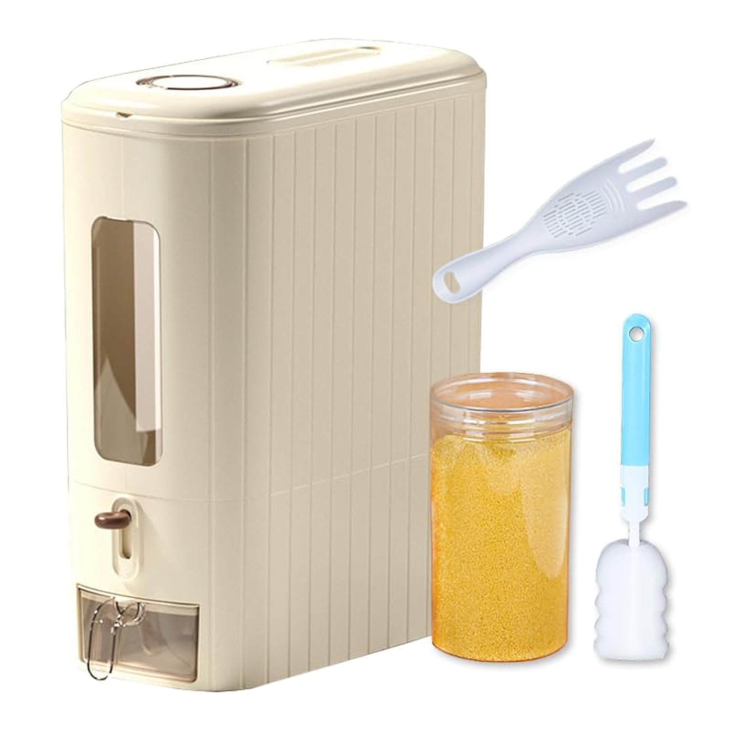 Amazon.com: Darvii 22 Lbs Rice Dispenser, Large Cereal Dry Food Storage ...