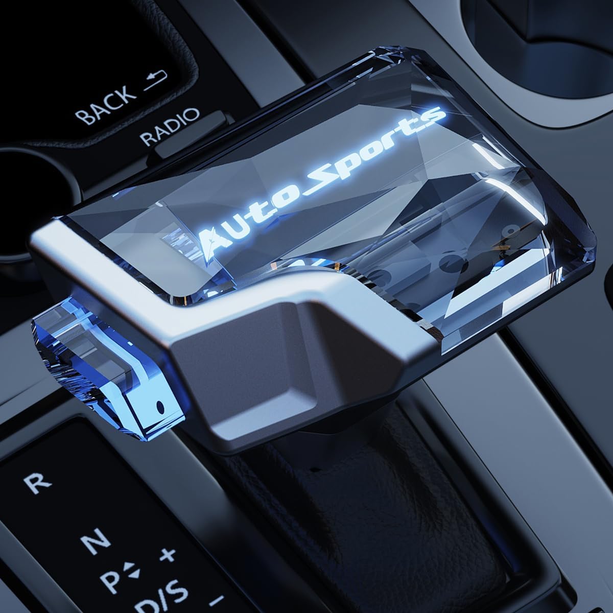 Amazon.com: Universal Automatic shift knob with Push button crystal-cut ...