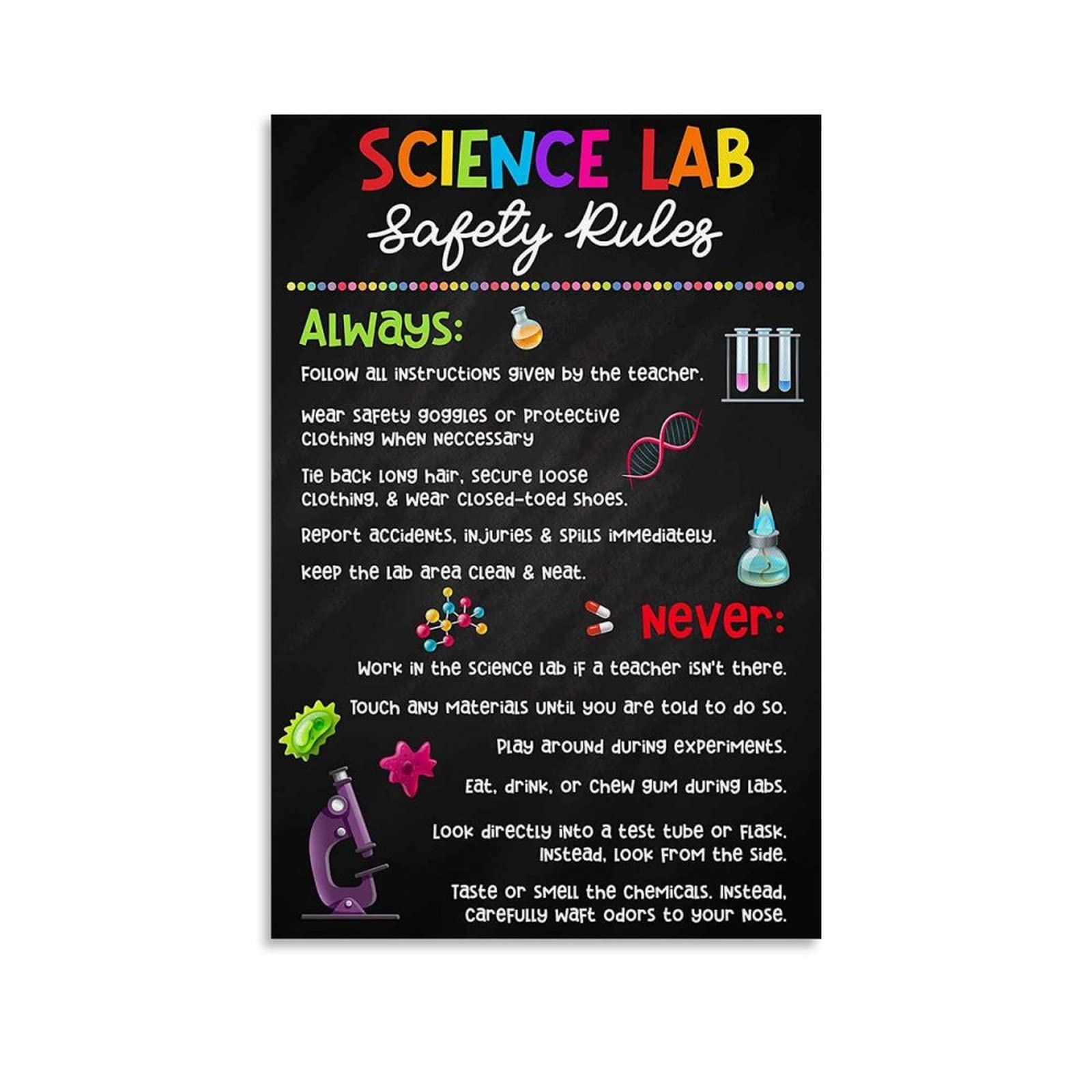 Buy SCIENCE Classroom Rules s Science Safty Middle High School Science ...