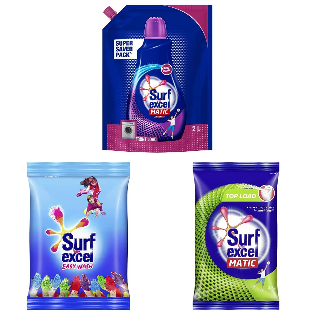 Buy Surf Excel Matic Front Load Liquid Detergent 2 L Refill & Easy Wash ...