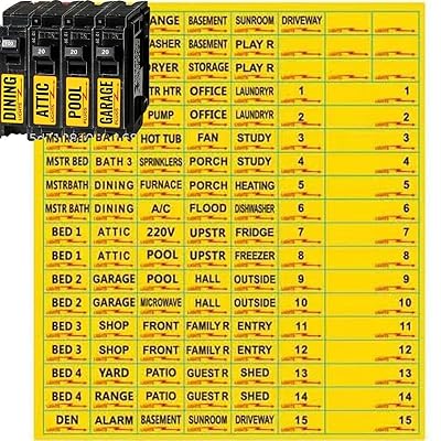 Circuit Breaker Labels, Breaker Box Label, 129 Australia | Ubuy