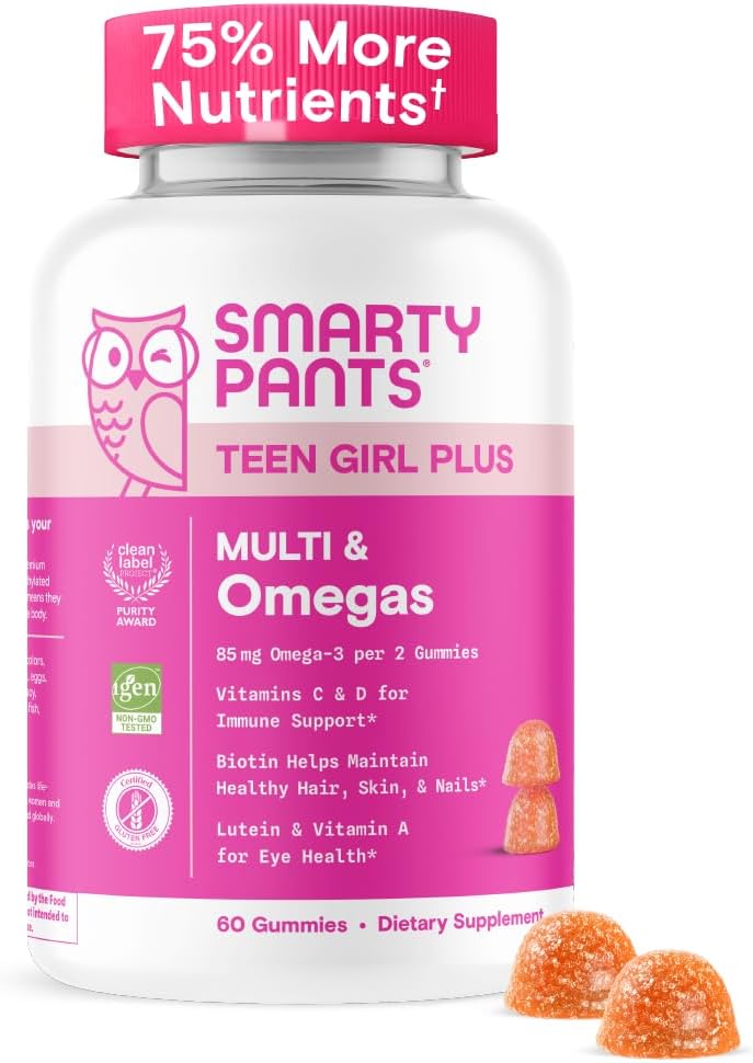Amazon.com: SmartyPants Teen Girl Multivitamin Gummies - Improved ...