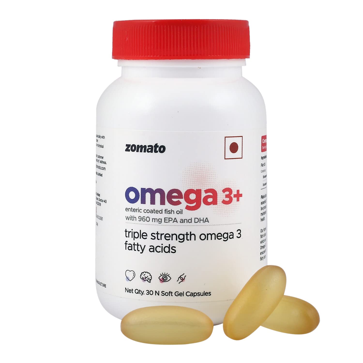 Buy Zomato Omega 3+ Triple Strength Fish Oil | Molecularly Distilled ...