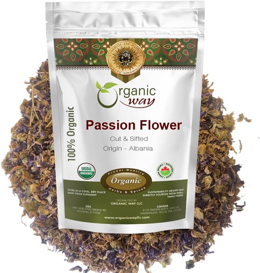 Amazon.com : Organic Way Passion Flower Cut & Sifted (Passiflora ...