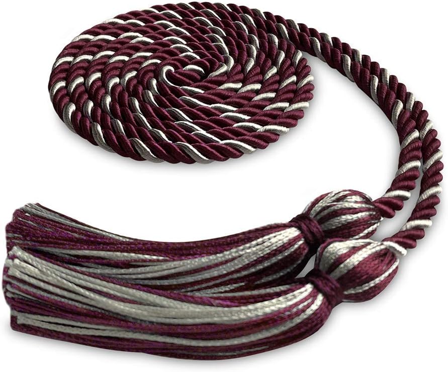 Amazon.com: Endea Graduation Single Honor Cord Two-Color (Maroon/Silver)