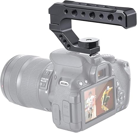 Amazon.com : Camera Handle Grip with 3 Cold Shoe 1/4" 3/8" Threaded ...