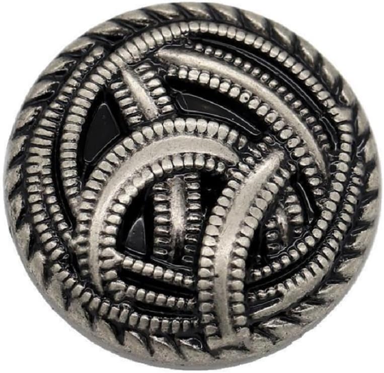 10Pcs Clothes Buttons - Retro Metal Sewing Buttons Shank Round Shaped ...