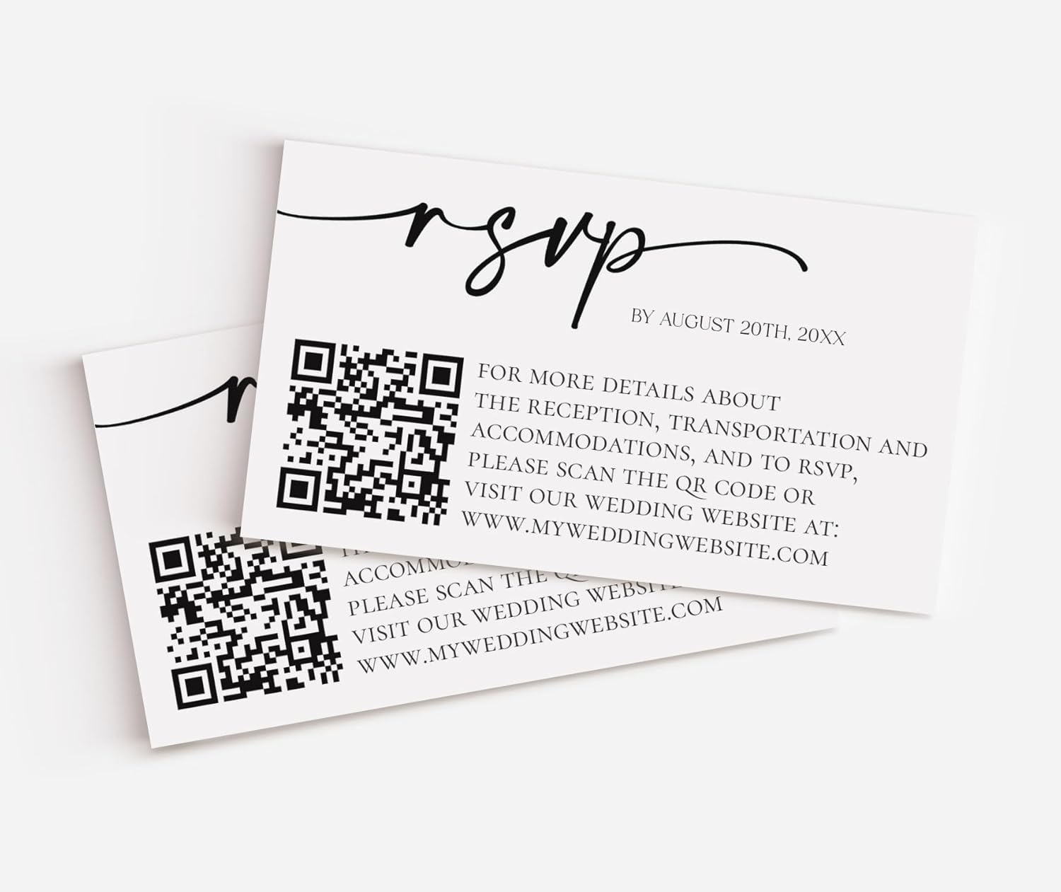 Amazon.com: Wedding Website Cards, Personalized RSVP Cards QR Code ...
