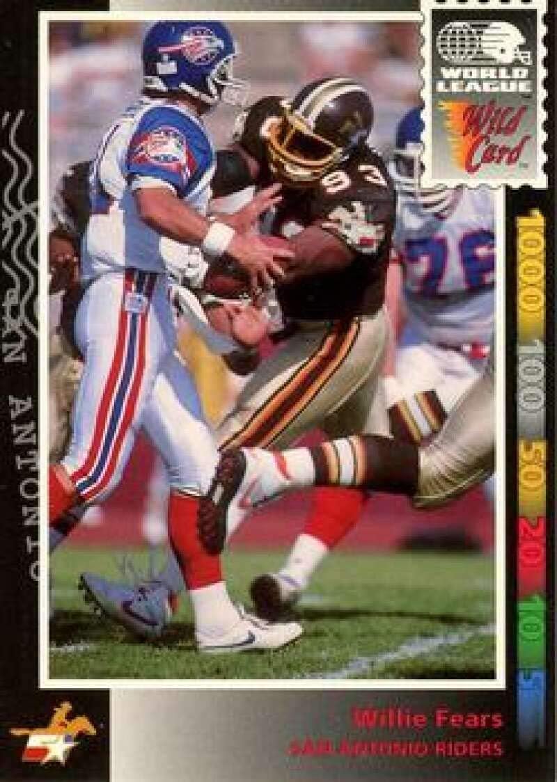 Amazon.com: 1992 Wild Card WLAF Football #18 Willie Fears San Antonio ...