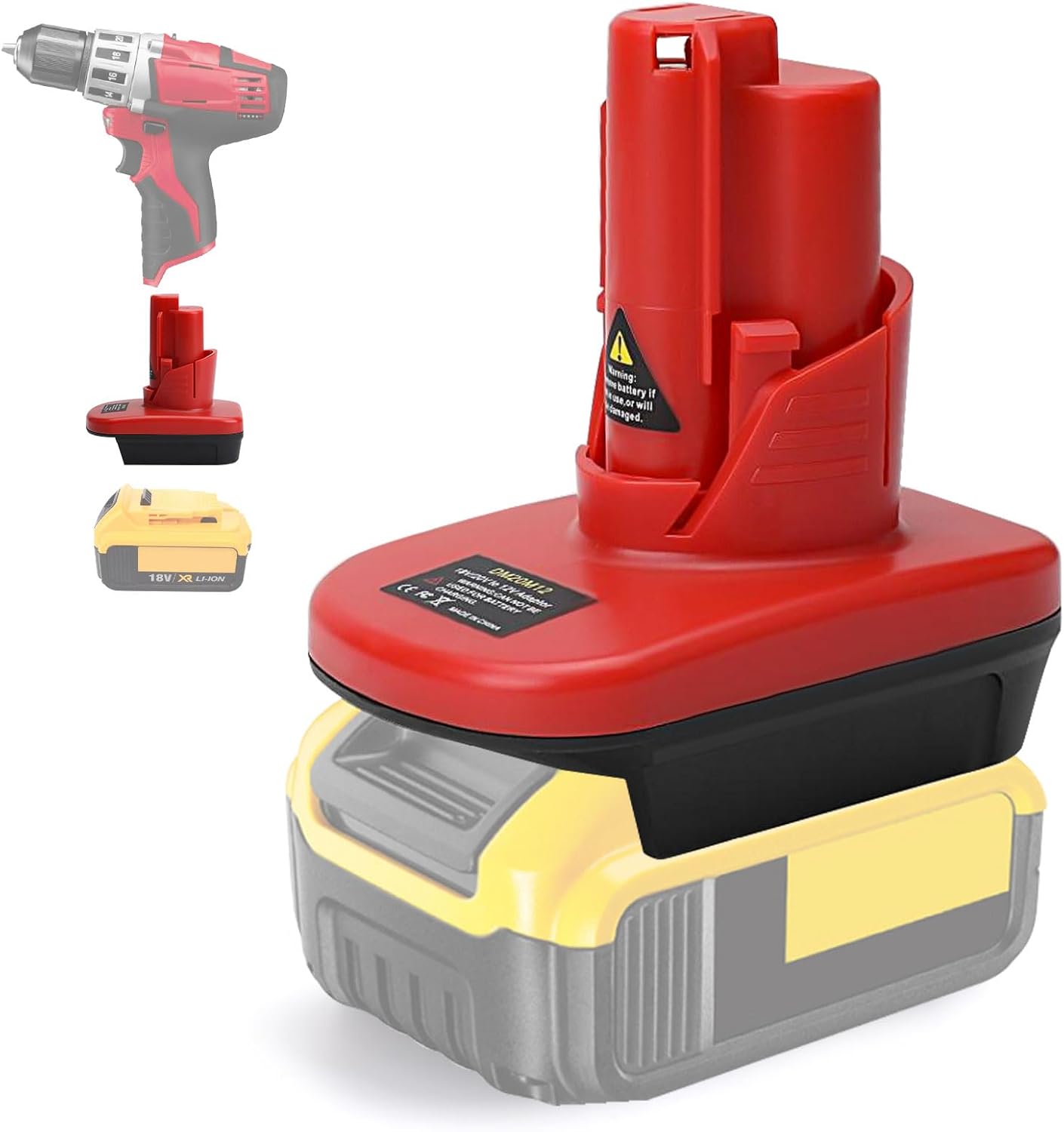 Amazon.com: Battery Adapter for Milwaukee M18 to M12, Converter for ...