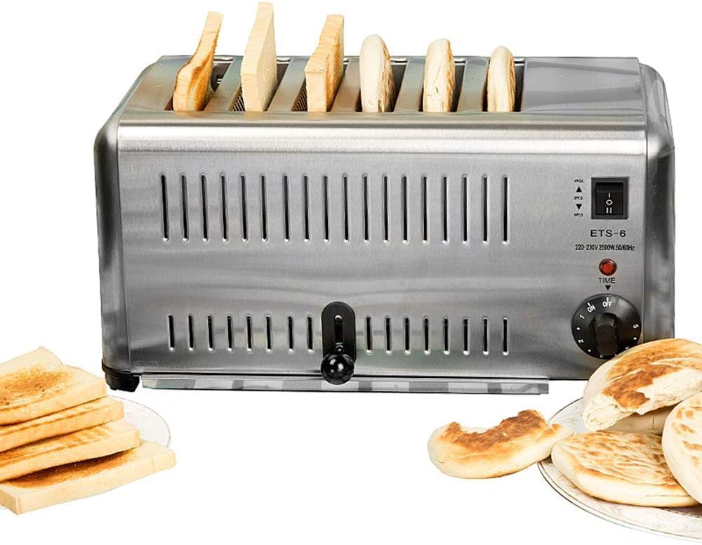 Amazon.com: 6 Slice Toaster, Stainless Steel, Upgrades Commercial ...