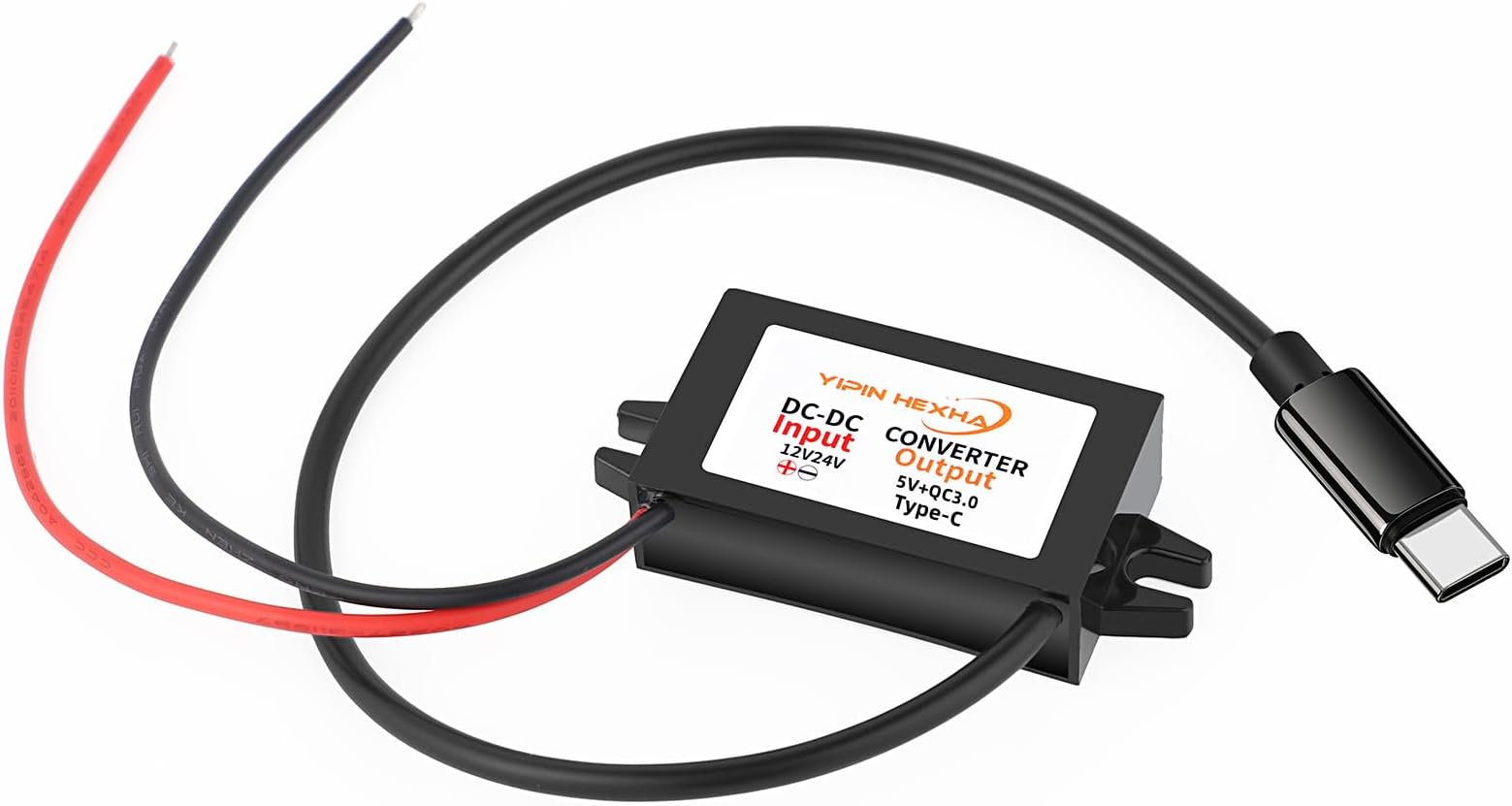 Quick Charge QC3.0 USB C Konverter DC 12V/24V auf 5V 3A USB Type-C Buck ...