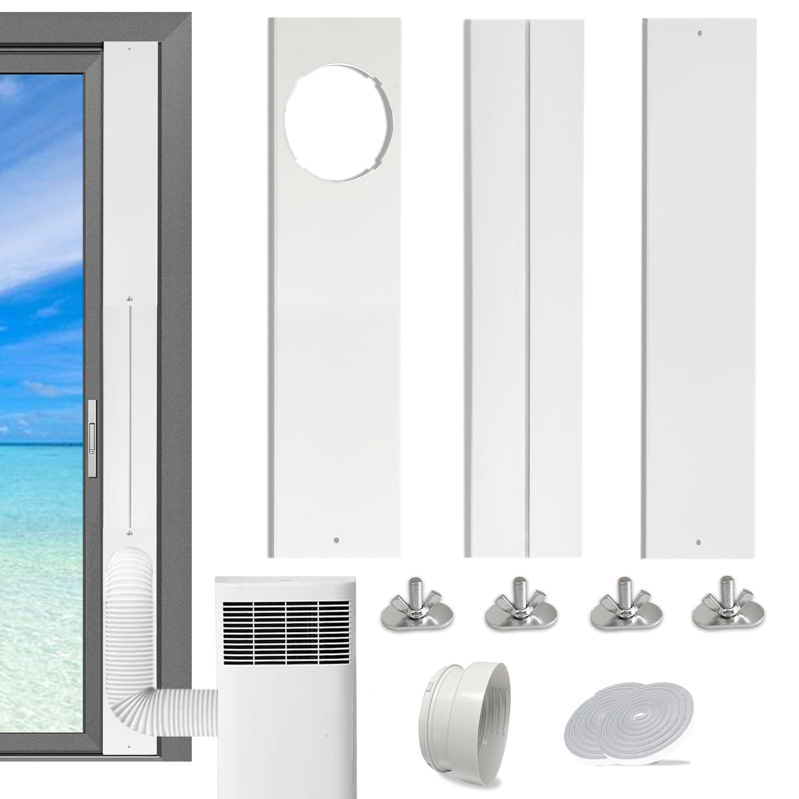 Snapklik.com : Fioral Sliding Door AC Vent Kit,Sliding Window Air Conditioner Vent Kit,For 5.1 ...