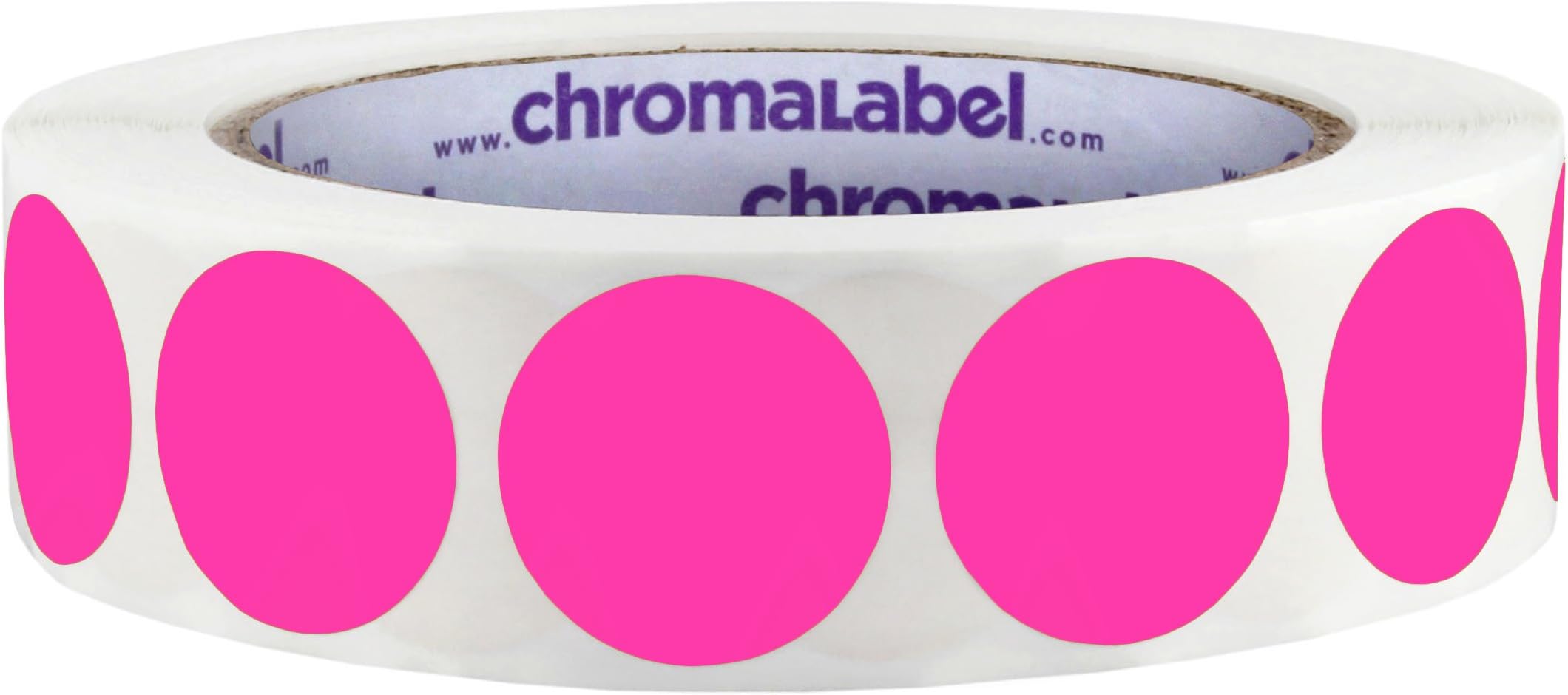 Amazon.com : ChromaLabel 1-Inch Round Colored Stickers, High Visibility ...