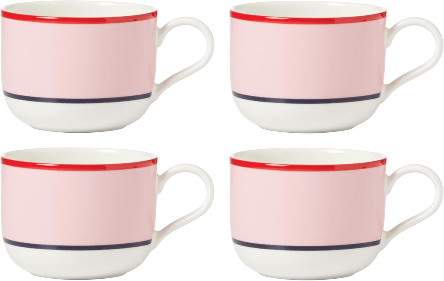 Amazon.com | Kate Spade New York Make It Pop Mug, S/4, 3.84, Pink/Blue ...