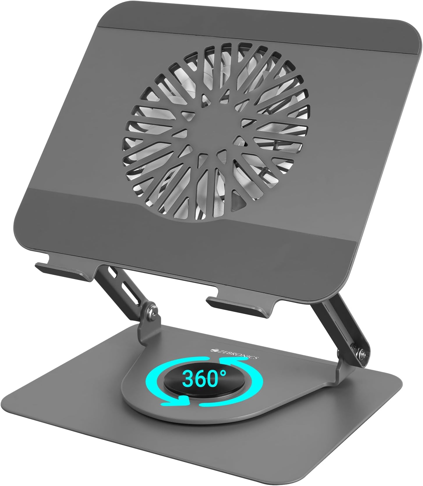 ZEBRONICS NS4000 Rotatable Laptop Metal Stand, Upto 17 inch, 360 ...