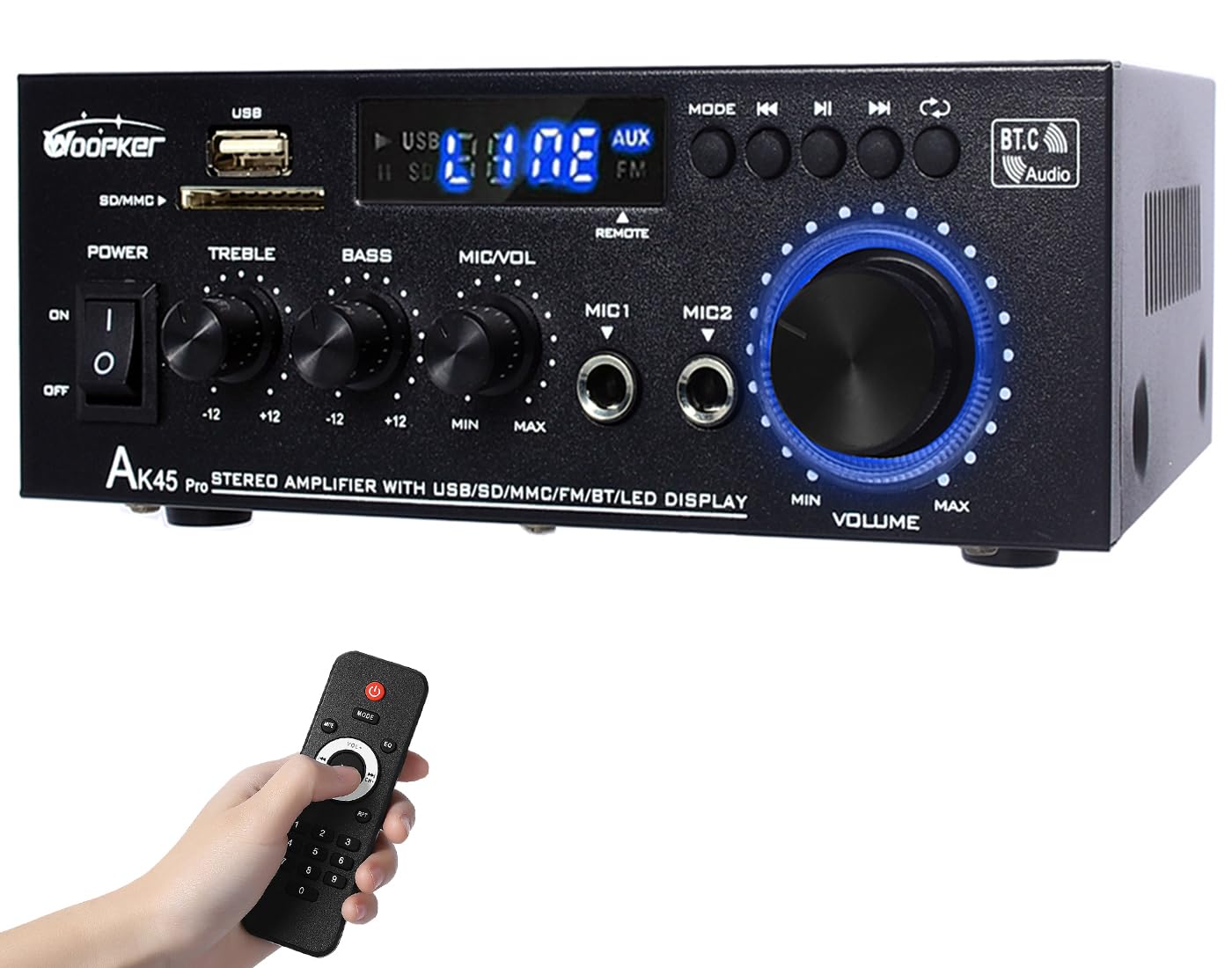 Snapklik.com : AK45 Pro Stereo Audio Amplifier Bluetooth 5.0,2.0 ...
