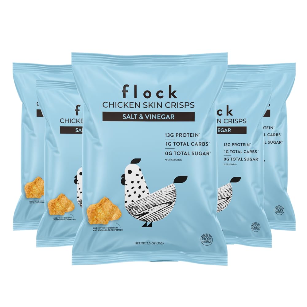Snapklik.com : Flock Keto Chicken Skin Chips Salt And Vinegar Flavor ...
