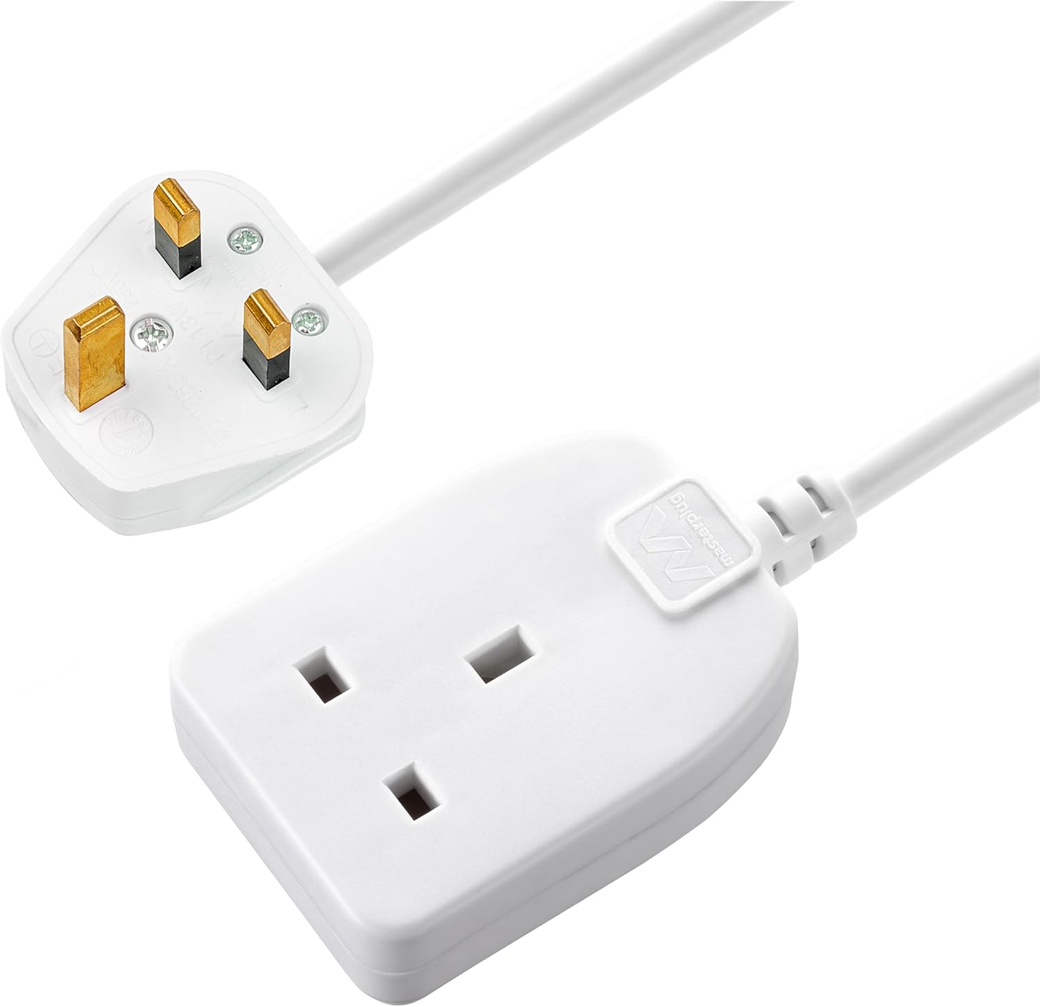 Masterplug One Socket Single Extension Lead, Unswitched, 5 Metre Cable ...