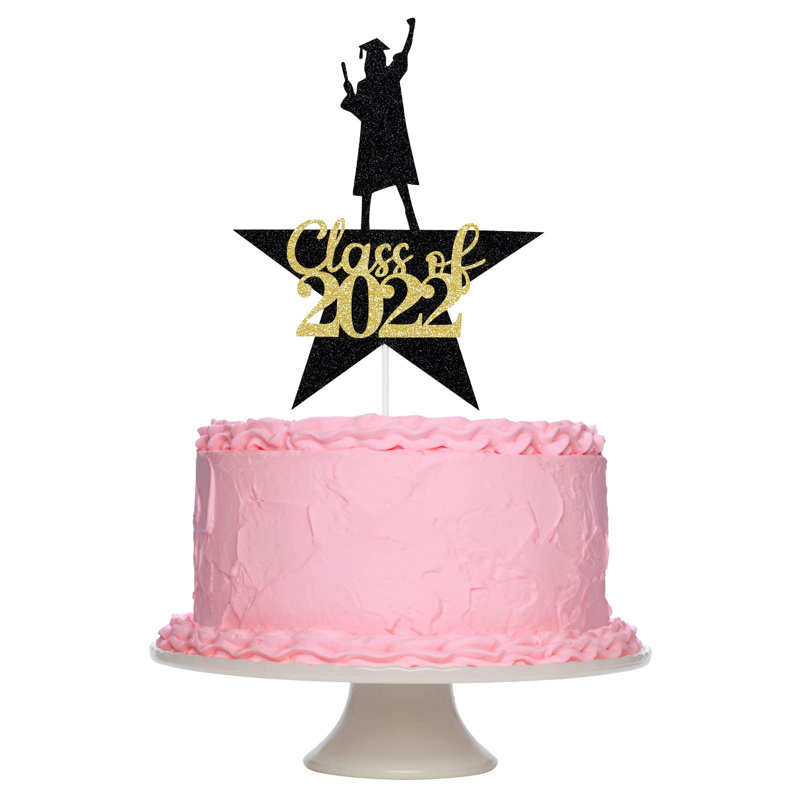 Buy Girls 2021 Graduation Cake Topper, Black&Gold Class Of 2021 ...