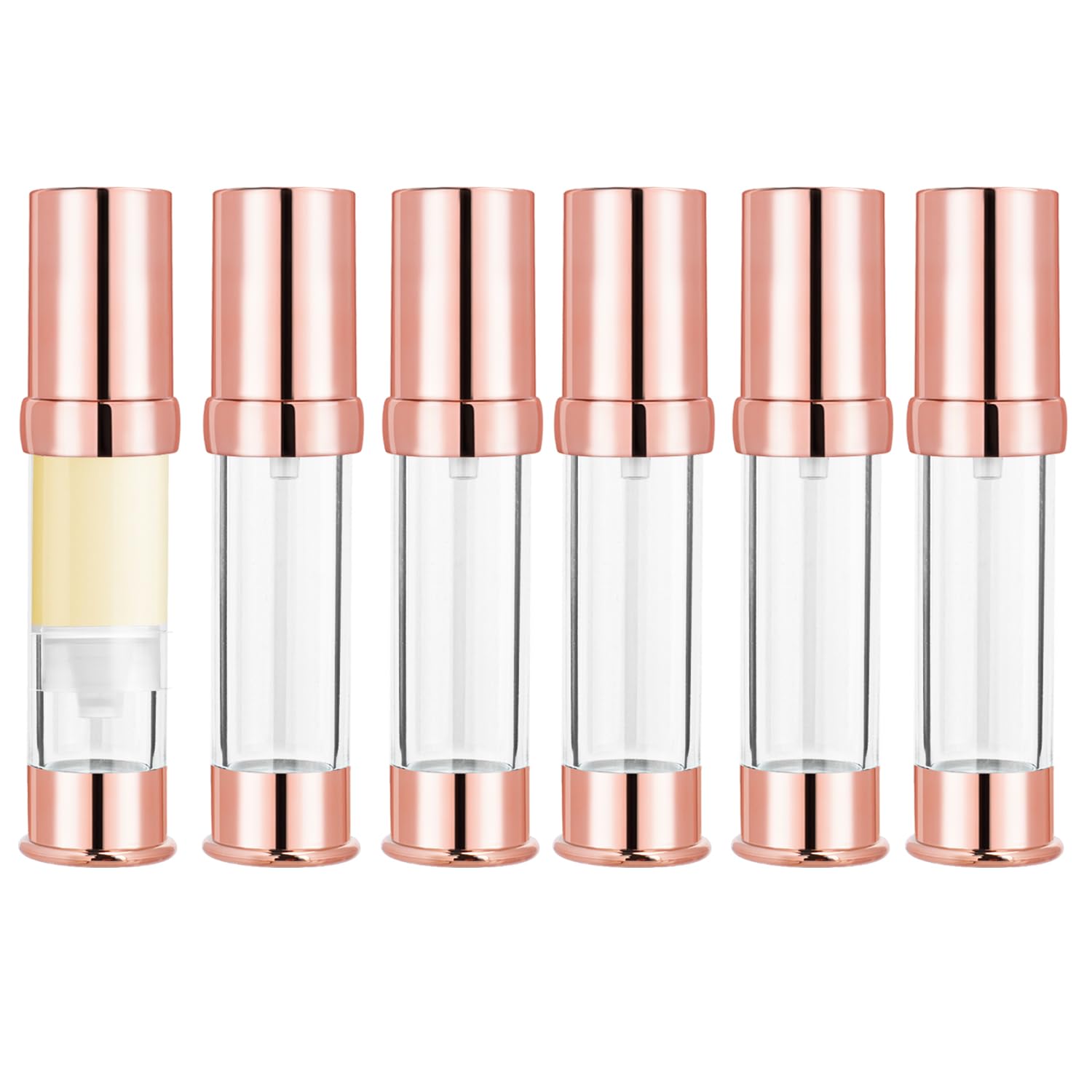 Amazon.com: Rose Gold Airless Pump Bottles,Empty Makeup Pump Dispenser ...