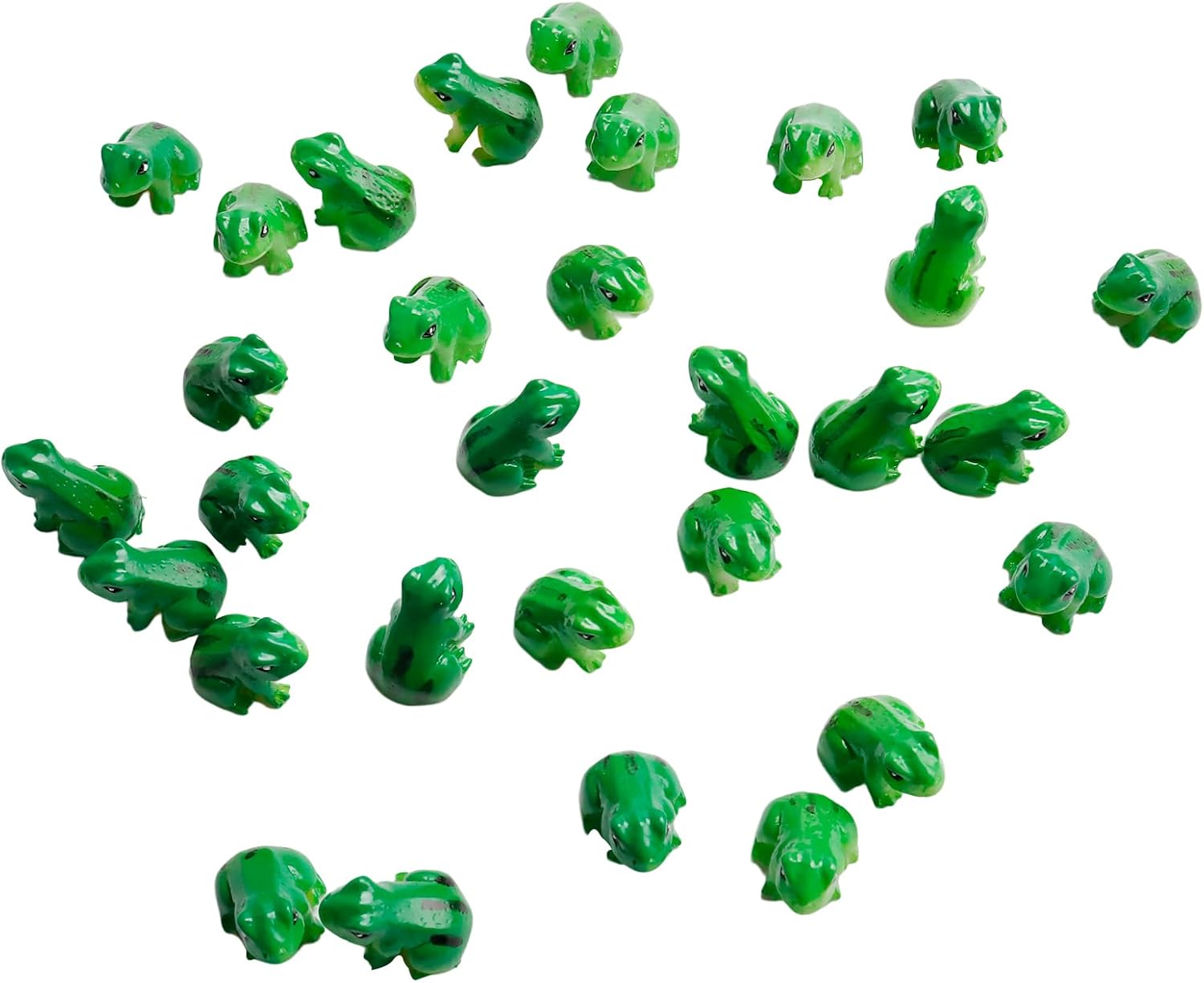 Amazon.com: 30 Pcs Resin Mini Frogs Green Frog Miniature Figurines ...