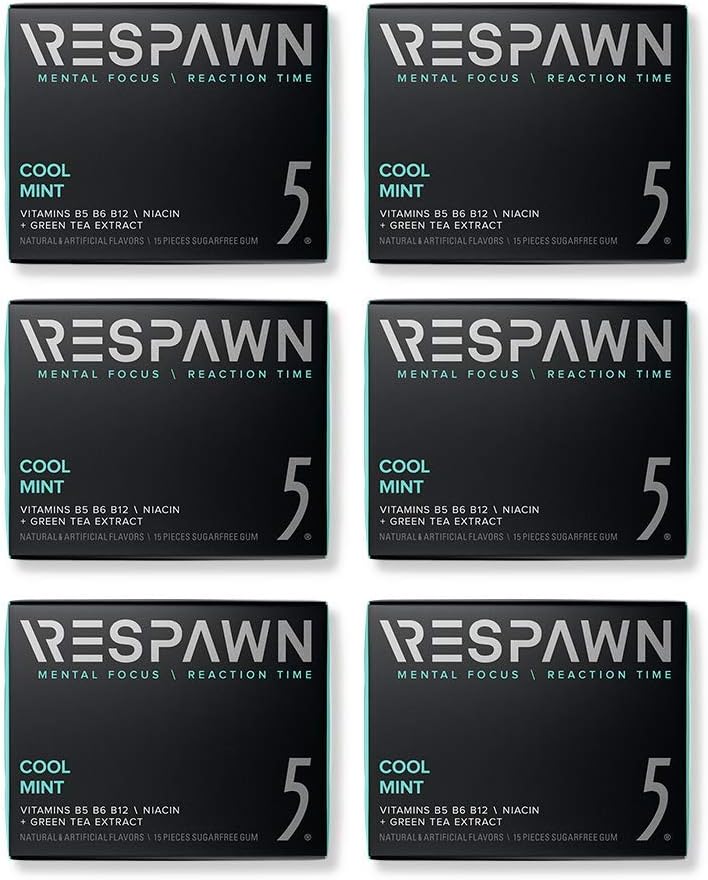 Amazon.com : RESPAWN BY RAZER, 5 Gum, Recharge Chewing Gum Sugar-Free ...